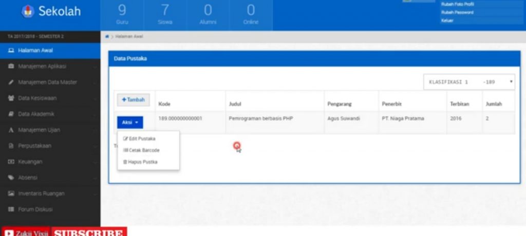 Source Aplikasi Sistem Informasi Manajemen Sekolah Full Berbasis Web ...