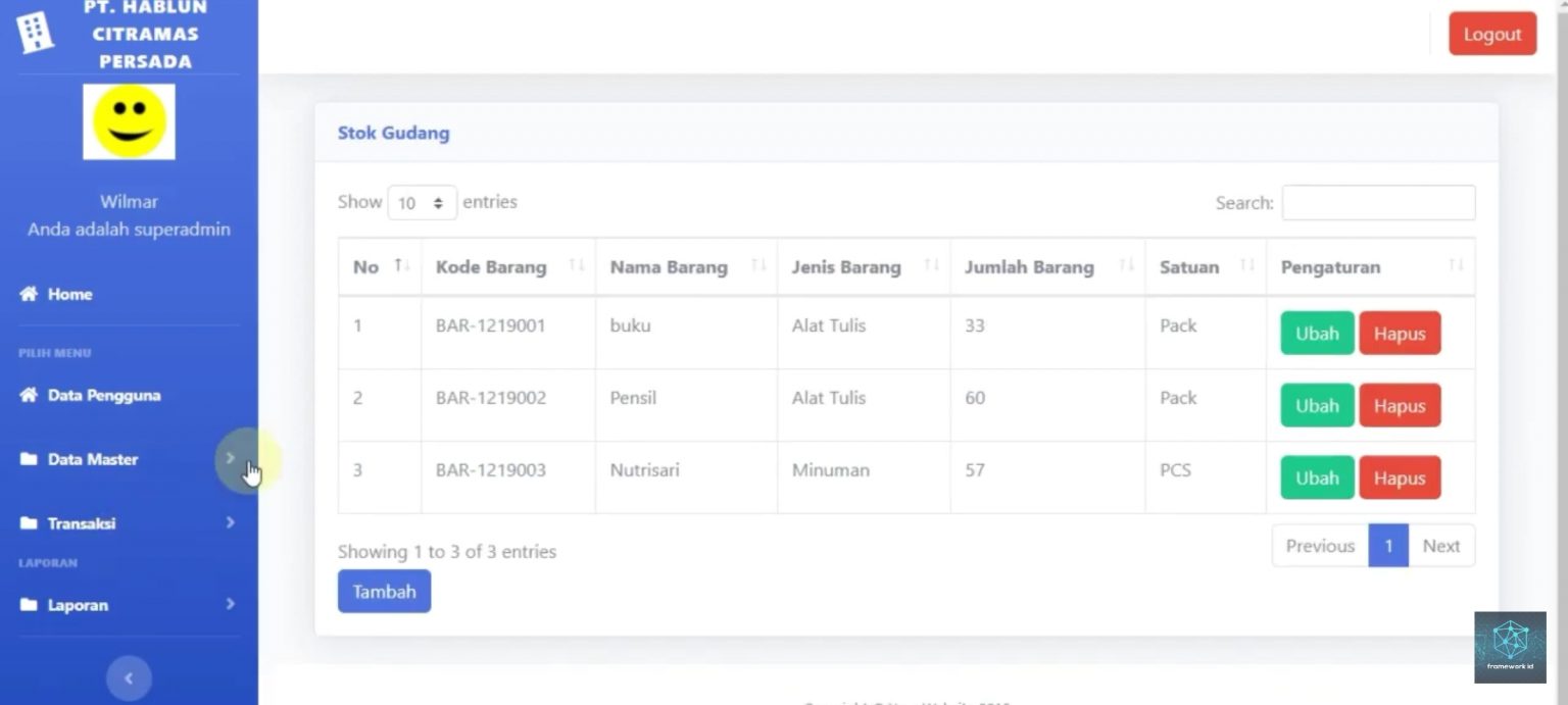 Source Code Gratis Aplikasi Inventori Barang Berbasis Php Mysql Php