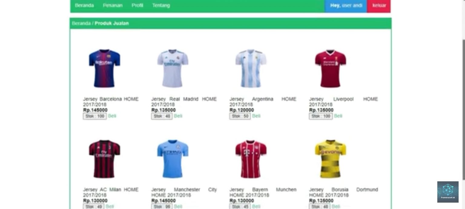 Source Code Aplikasi Toko Online Baju Sepakbola Berbasis Php Mysql Php Id Blog
