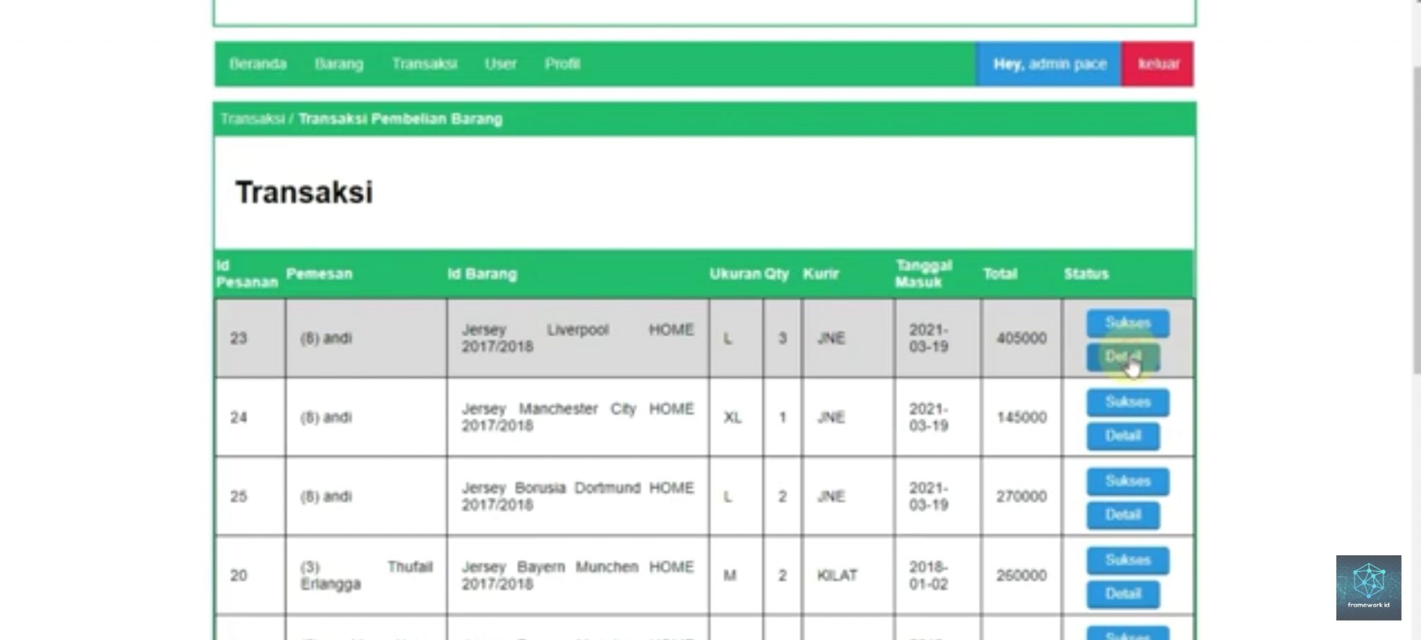Source Code Aplikasi Toko Online Baju Sepakbola Berbasis PHP MySQL – PHP ID Blog