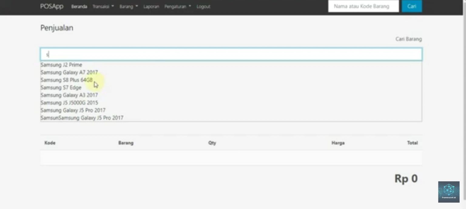 Source Code Aplikasi POS (Point of Sale) Barang Elektronik Berbasis PHP MySQL – PHP ID Blog