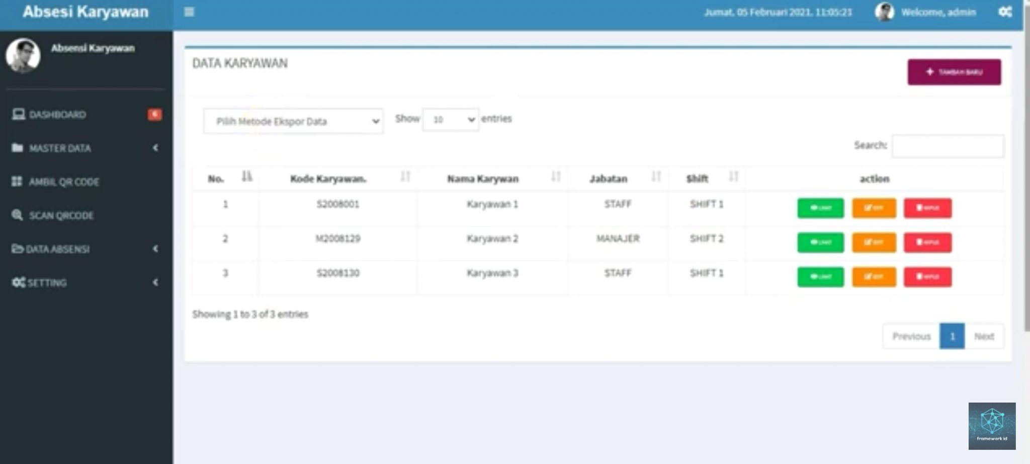 Source Code Aplikasi Absensi Karyawan Berbasis Web Codeigniter – PHP ID Blog