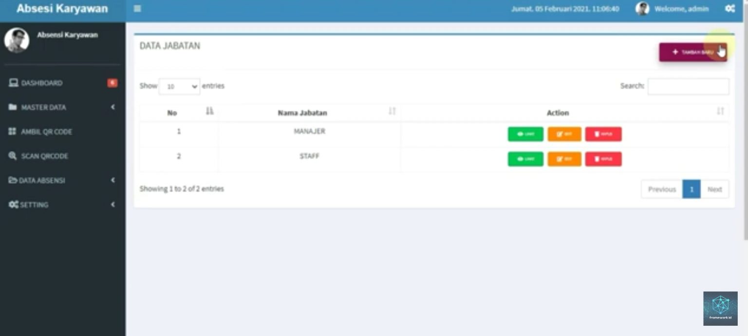 Source Code Aplikasi Absensi Karyawan Berbasis Web Codeigniter – PHP ID ...