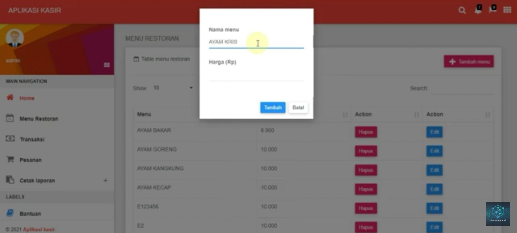 Source Code Aplikasi Kasir Berbasis Web Framework Codeigniter – PHP ID Blog