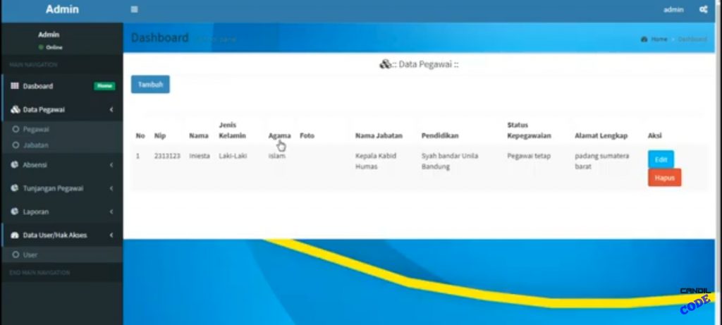 Source Code Sistem Informasi Absensi Dan Penggajian Pegawai Berbasis Web – PHP ID Blog