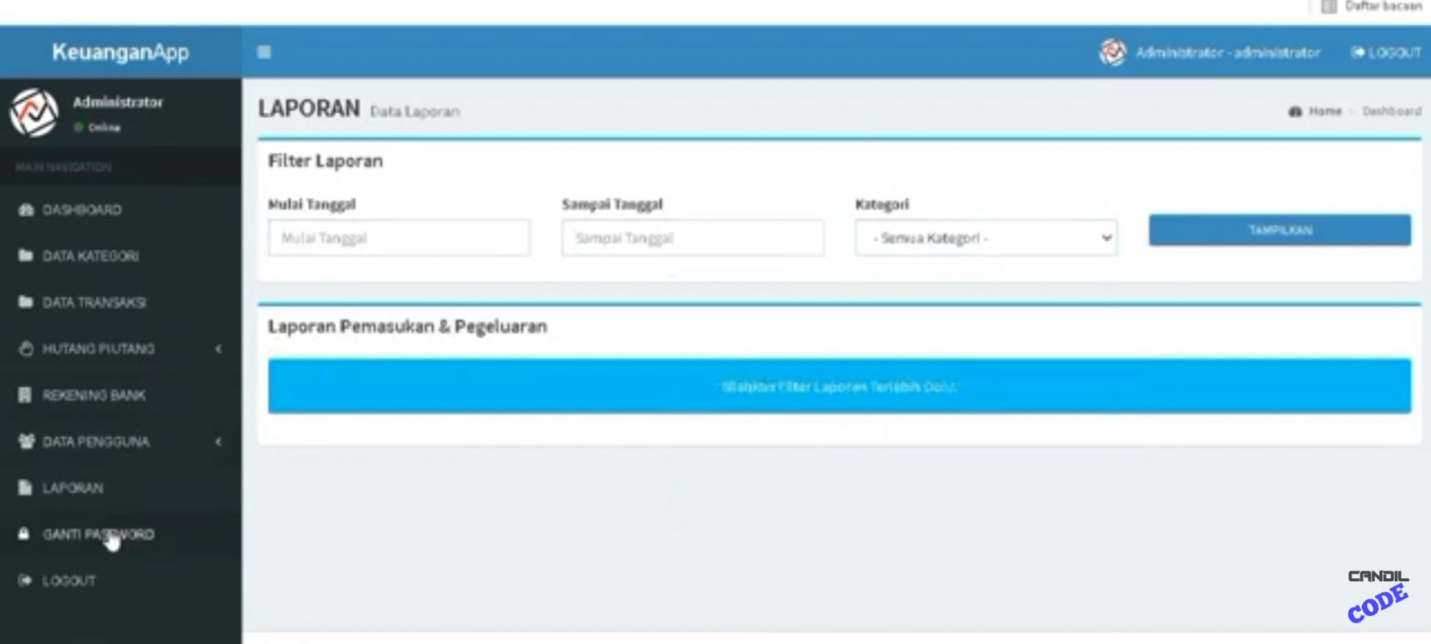 Source Code Aplikasi Keuangan Berbasis Web II Codeigniter – PHP ID Blog