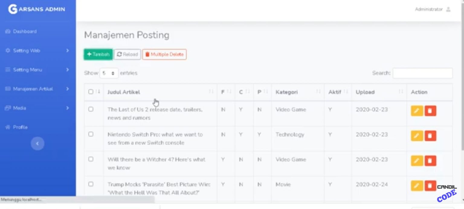 Source Code Aplikasi Portal Berbasis Web – PHP ID Blog