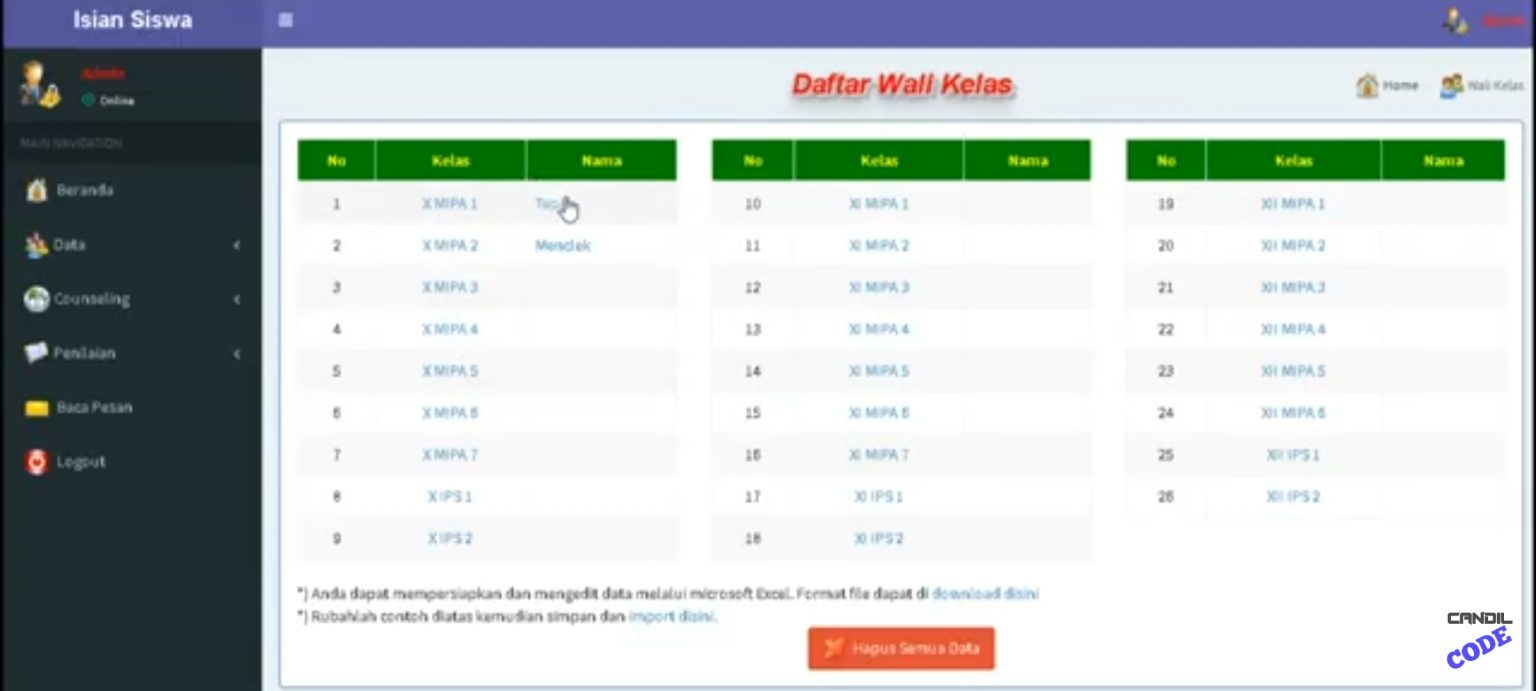 Source Code Sistem Informasi Data Siswa Berbasis Web II Codeigniter ...