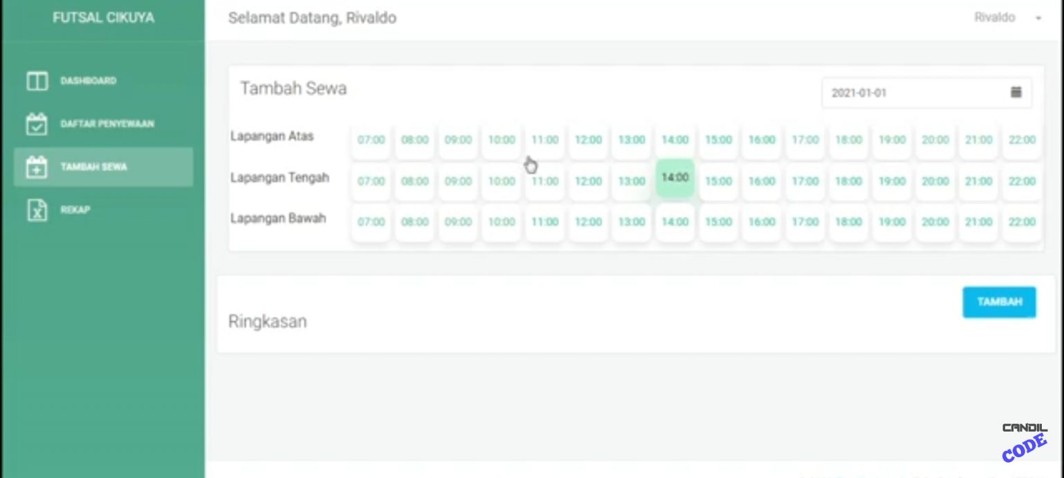 Source Code Aplikasi Booking Futsal Berbasis Web – PHP ID Blog