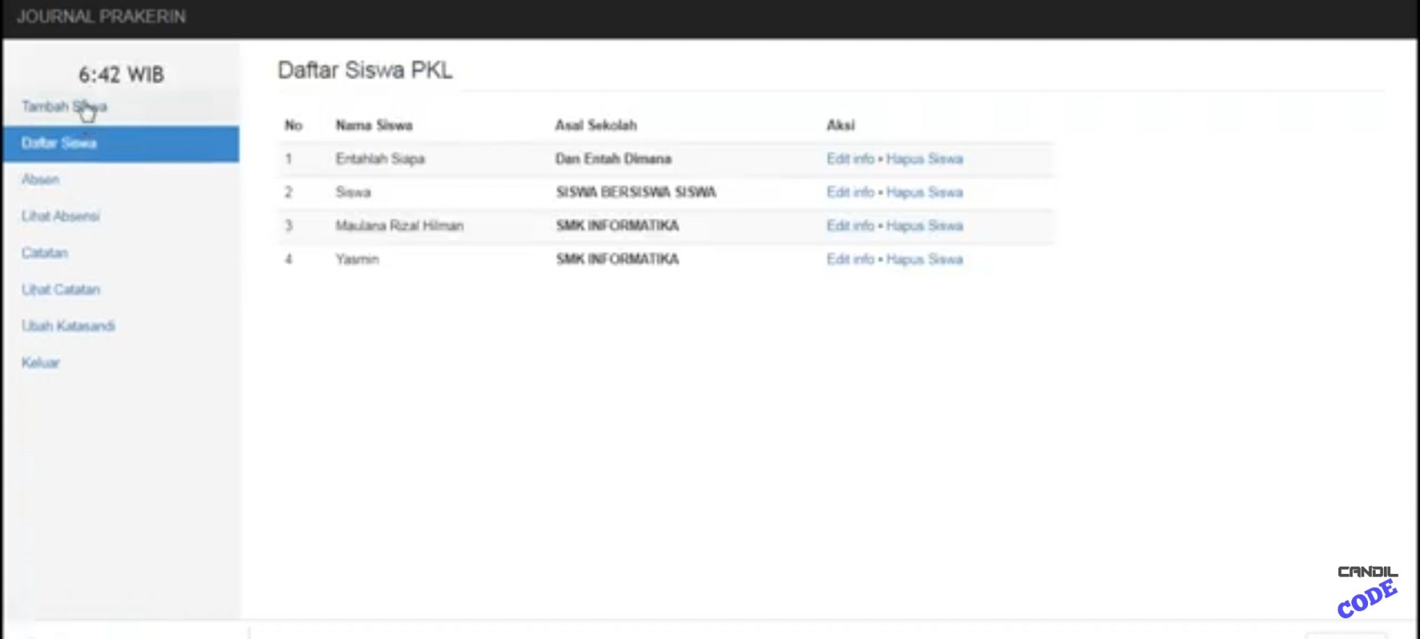 Source Code Aplikasi Absensi Siswa Sederhana Berbasis Web – PHP ID Blog